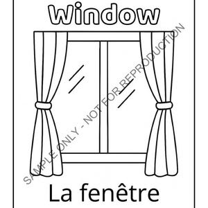 Bilingual Home Colouring Pages for Kids | English & French Printable ...