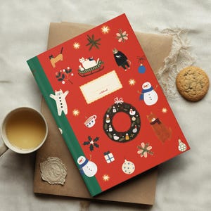 Christmas Hadcover Notebook - Festive Holiday Journal, Cozy Winter ...