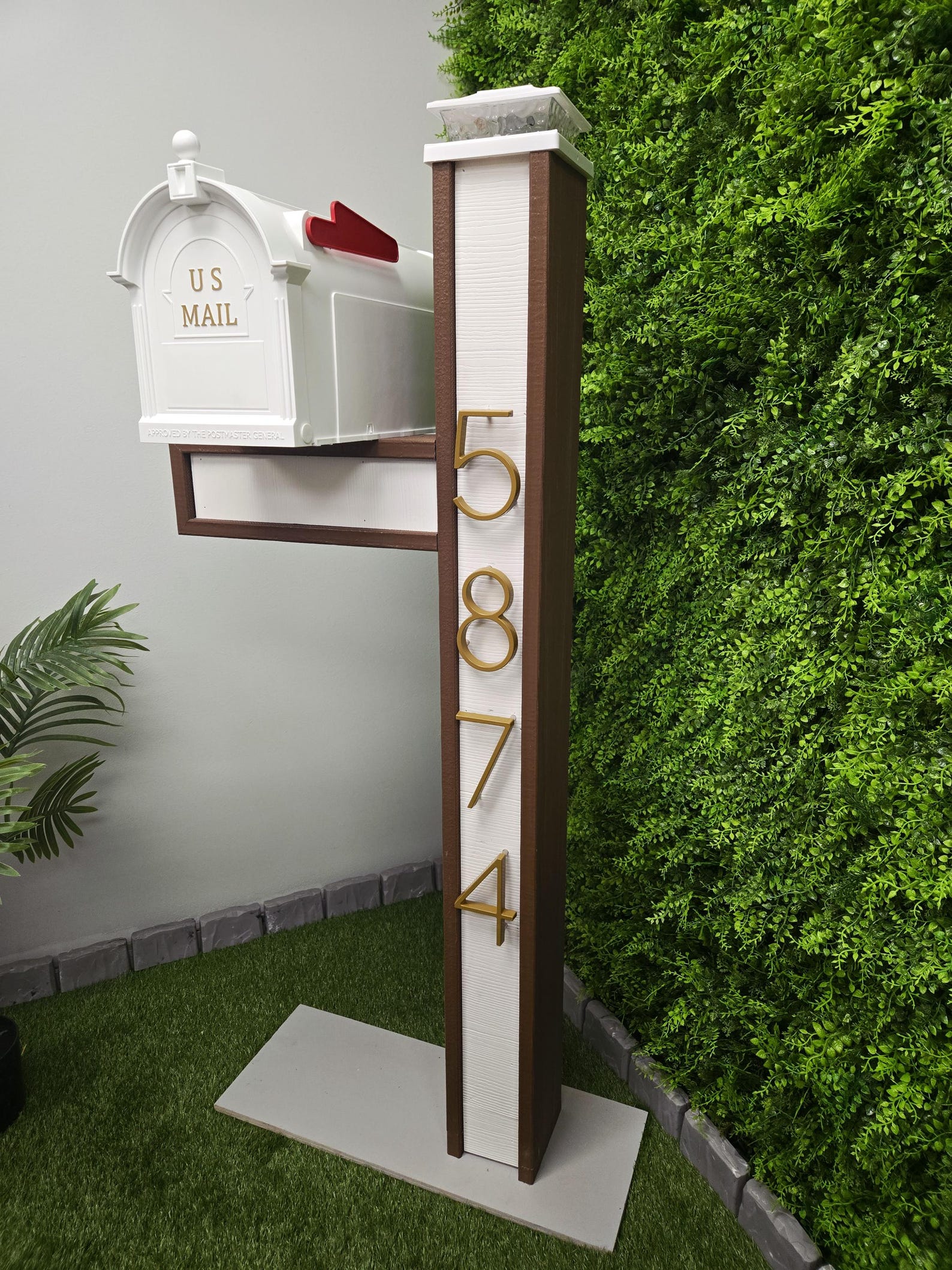 Mailbox Custom Mailbox Composite Mailstand Rustic Post Etsy