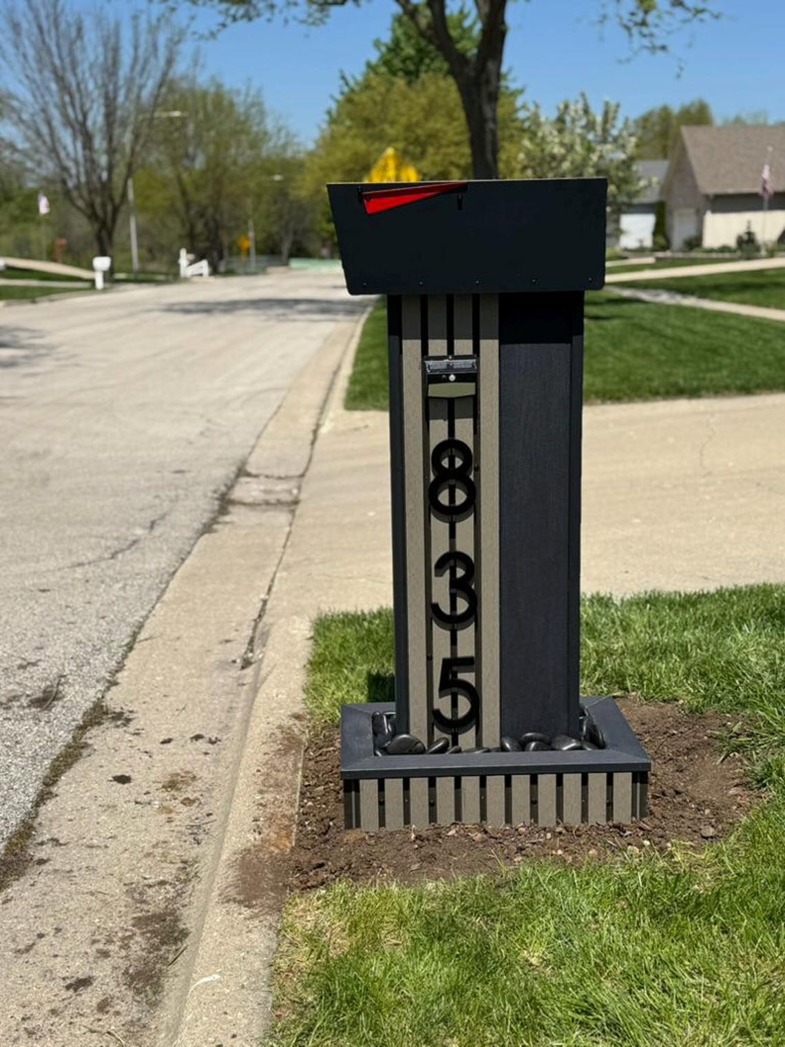 Mailbox, Modern Mailbox With Post, Composite, Durable Material - Etsy