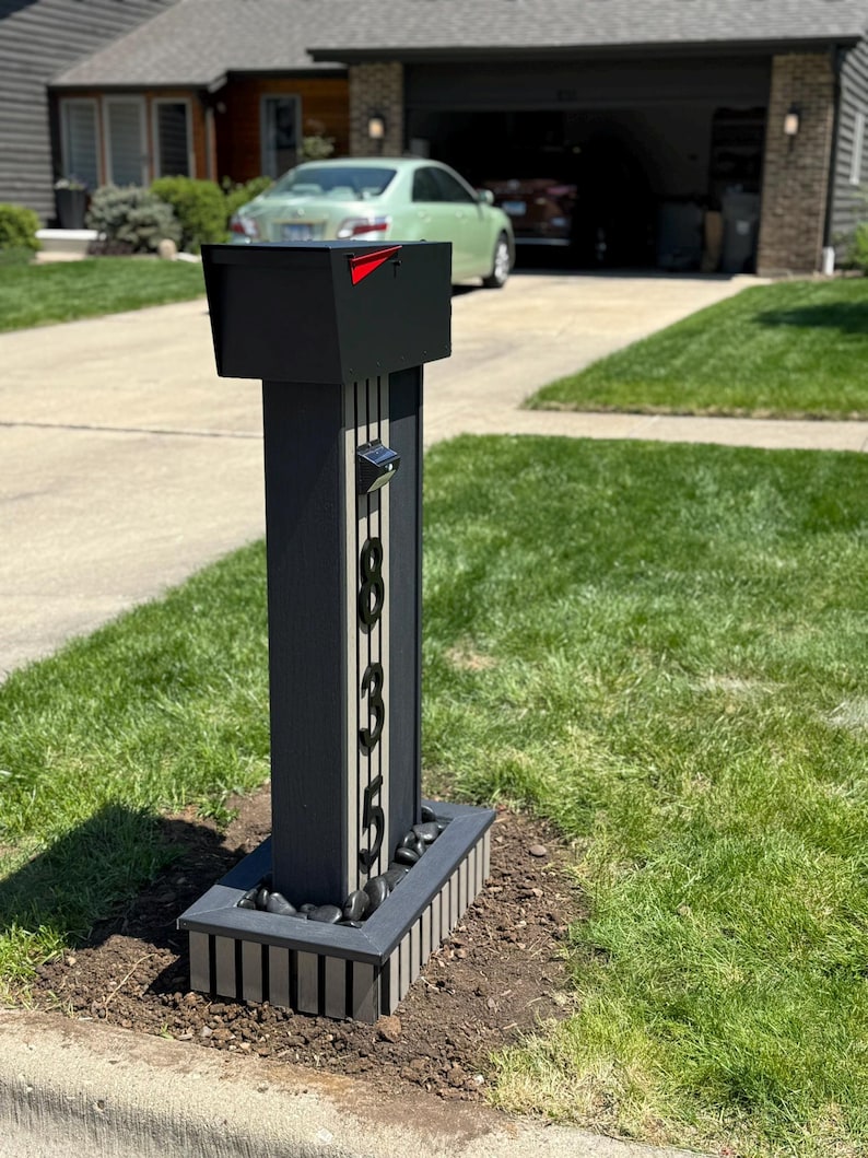 Mailbox, Modern Mailbox With Post, Composite, Durable Material - Etsy