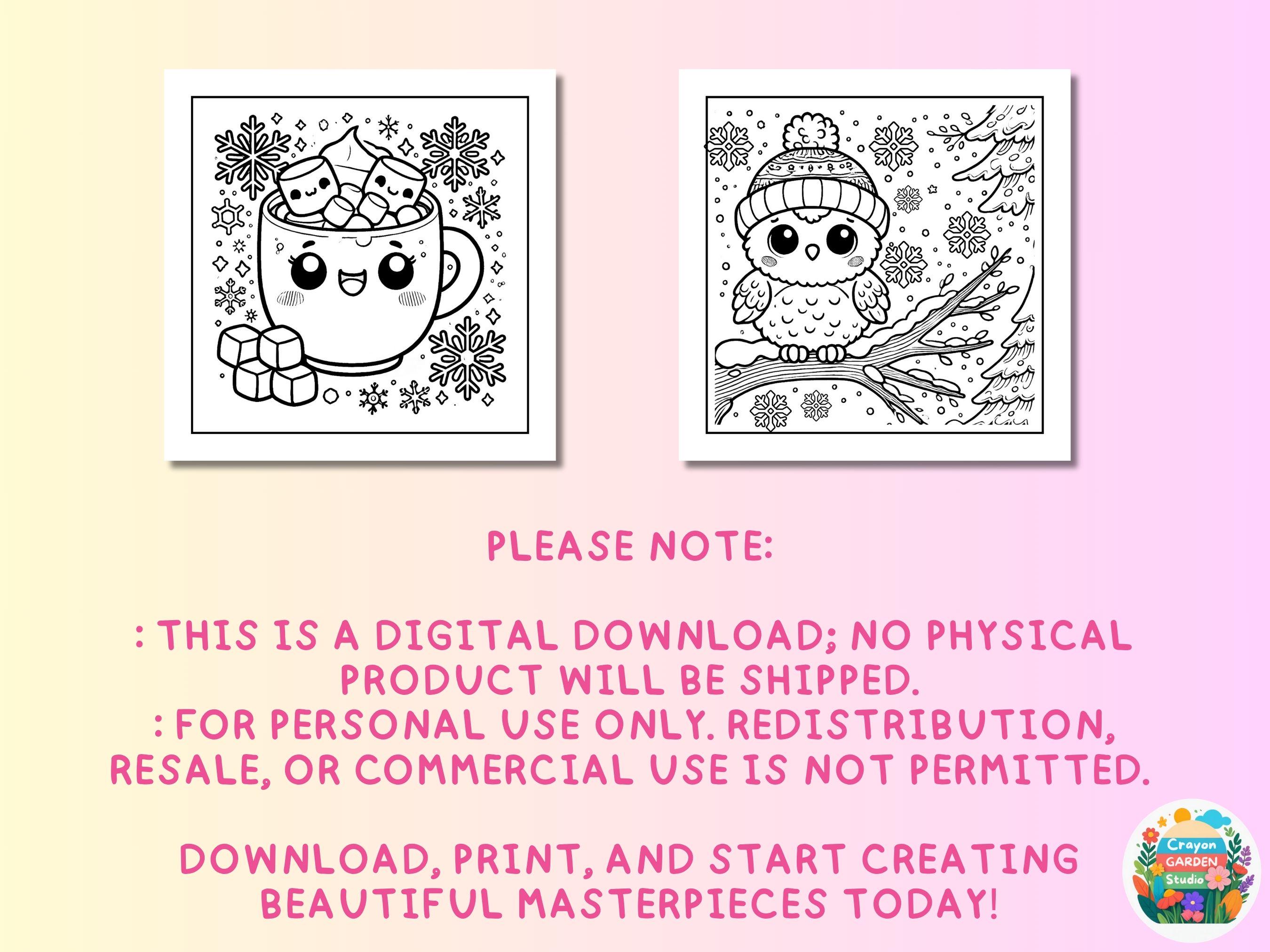 Winter Wonderland Coloring Book for Kids | 10-page Printable PDF | Fun ...