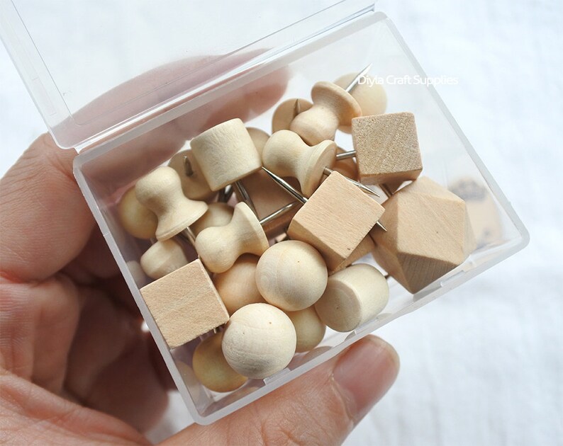 Wooden Push Pins Drawing Pin Thumbtack World Map Push Pin - Etsy