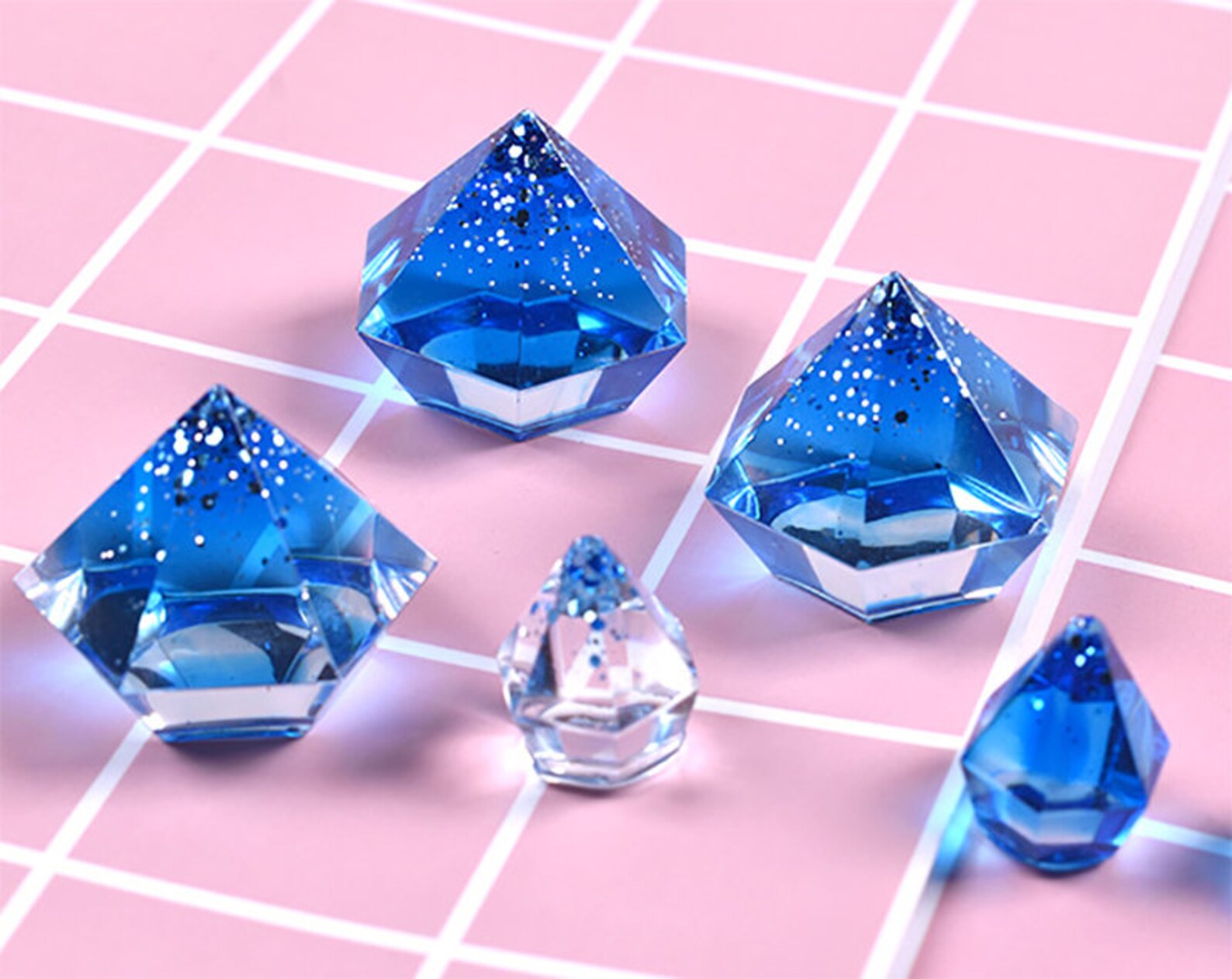 2 Size Small Diamond Mold Silicon Mold for Resin Resin - Etsy