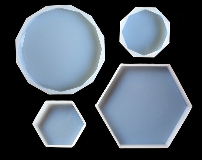 Diy Silicone Epoxy Mold Hexagon and Octagonal Coaster Silicone Mold ...
