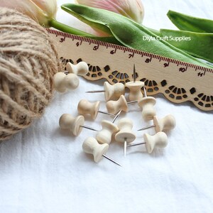 30 Pcs I-shaped Wooden Push Pins Drawing Pin Thumbtack , World Map Push ...
