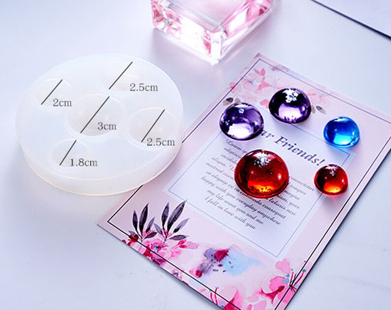 DOME CIRCLE Silicone Mold for Resin, Round Resin Mold ,mini Earring ...