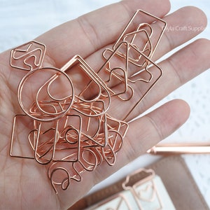 8pcs A Set Rose Gold Paper Clips Envelope Paper Clip Love - Etsy