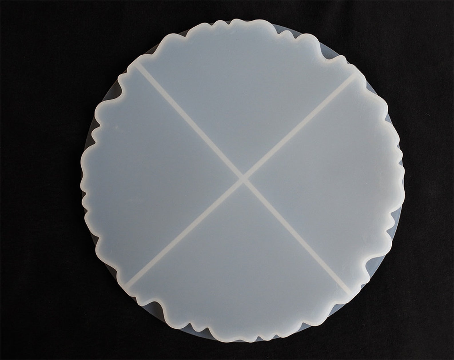 Large Irregular wave coaster mold silicone mold round coffee | Etsy