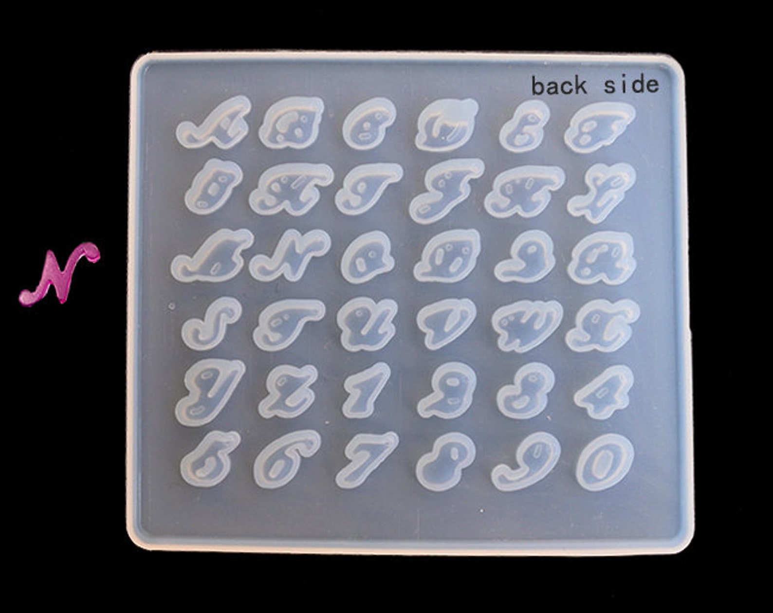 Capital Lowercase Alphabet Letter Number Silicone Mold for Resin, Molds ...