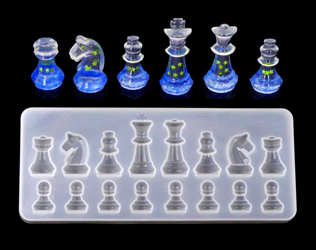 Chess Silicone Mold for Resin - Clear Resin Mold for Chess - Chess ...