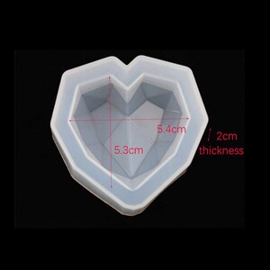Cutting Surface Shaped Heart Gemstone Silicone Mold for Resin ,diamond ...