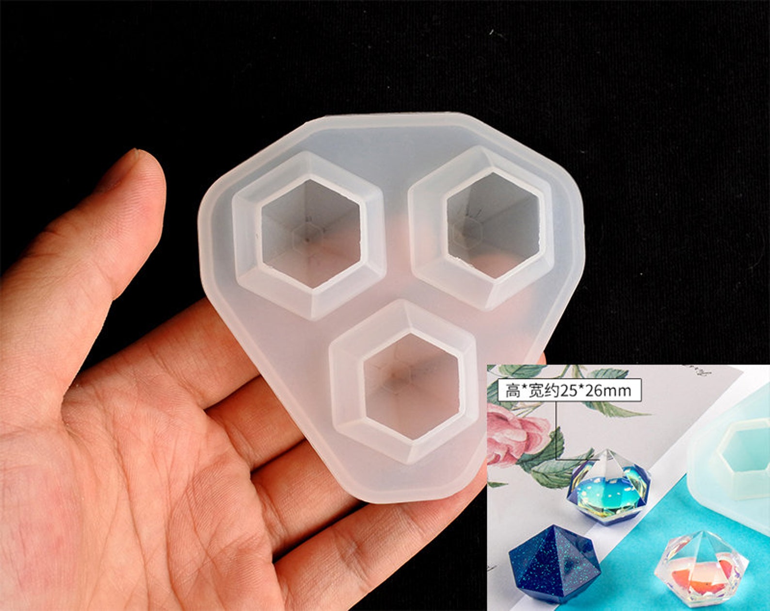 2 Size Small Diamond Mold Silicon Mold for Resin Resin - Etsy
