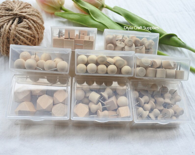 Wooden Push Pins Drawing Pin Thumbtack World Map Push Pin - Etsy