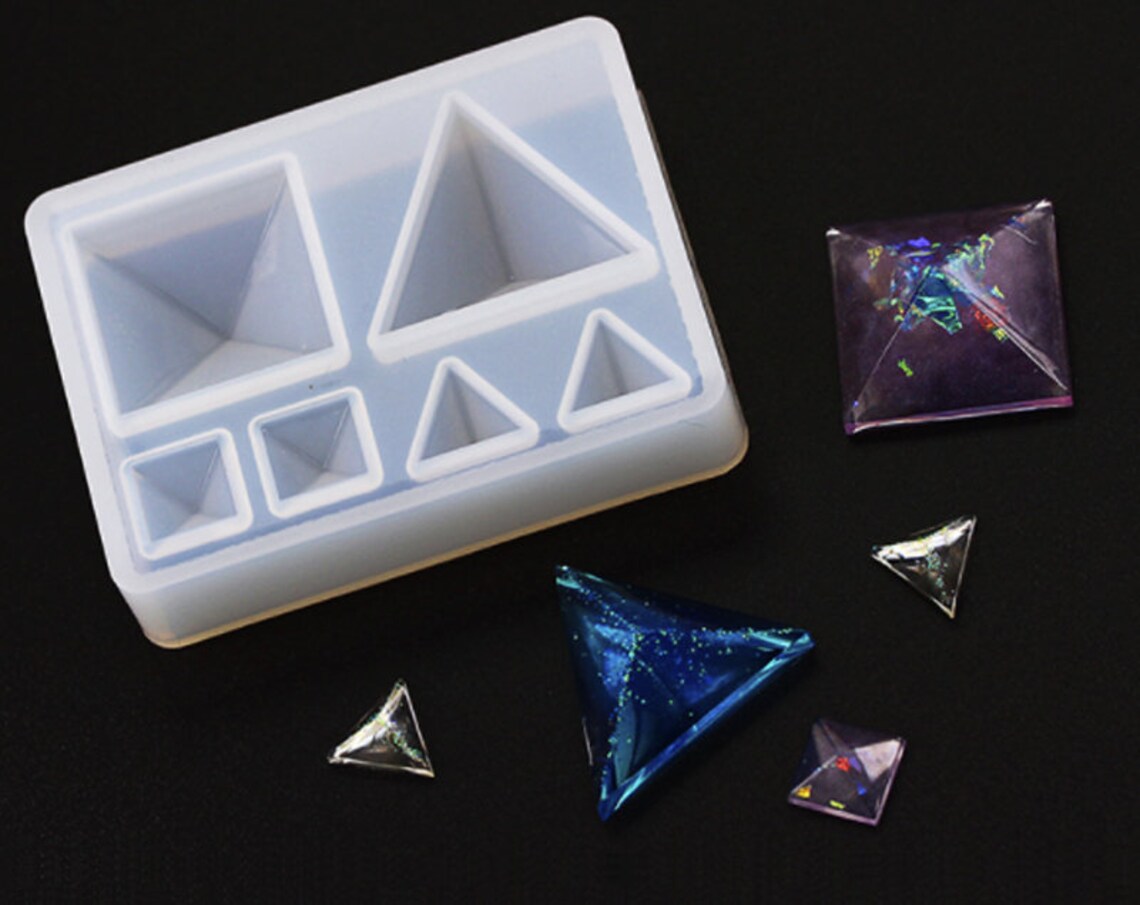 Small Pyramid Silicone Mold for Resin Triangle Mold Resin - Etsy