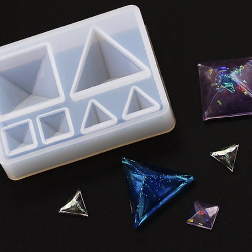 Small Pyramid Silicone Mold for Resin Triangle Mold Resin - Etsy