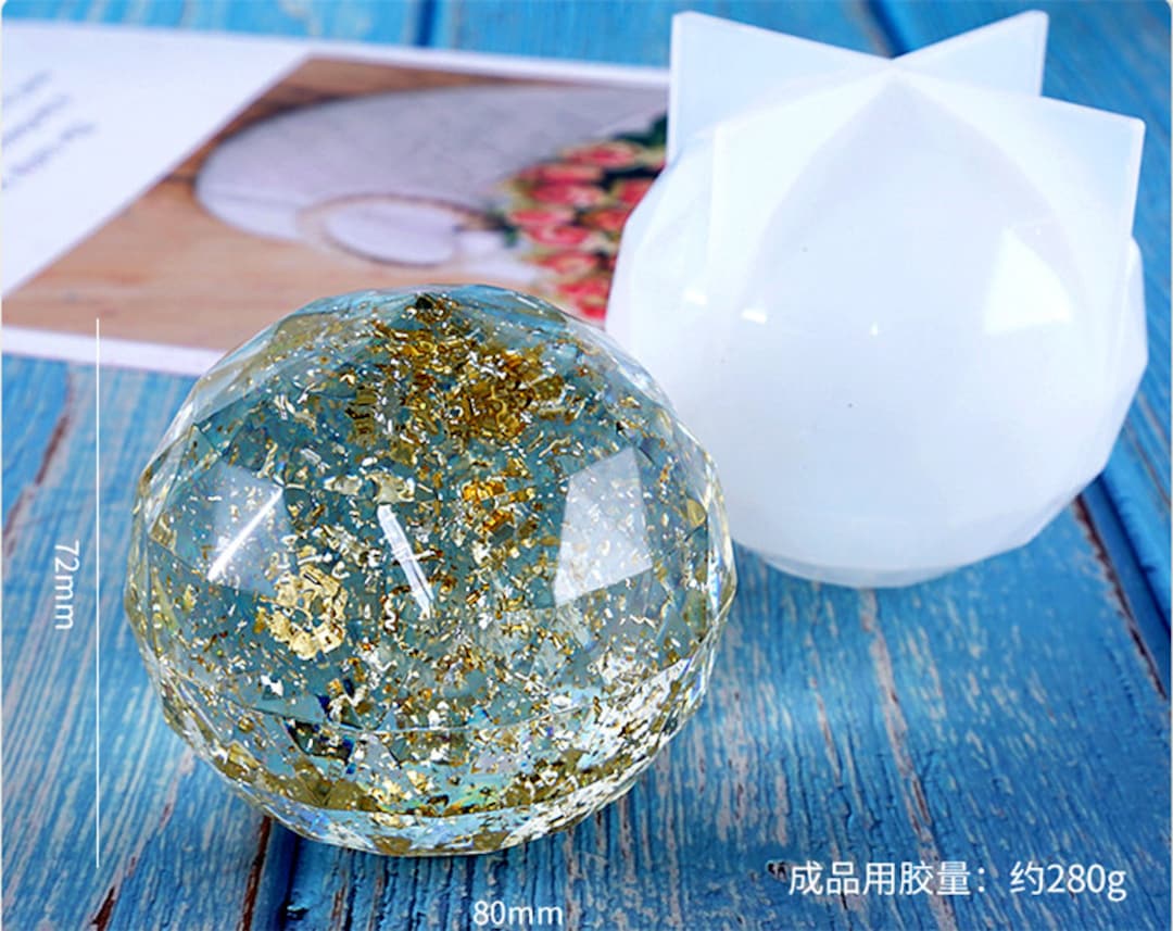 Large Diamond Surface Spheroid Molds for Resin, - Resin Mould for ...