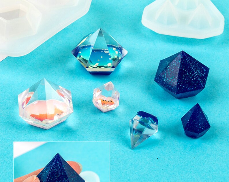 2 Size Small Diamond Mold Silicon Mold for Resin Resin | Etsy