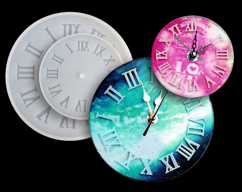 Roman Numerals Zodiac Clock Silicone Mold for Resin, Silicone Resin ...
