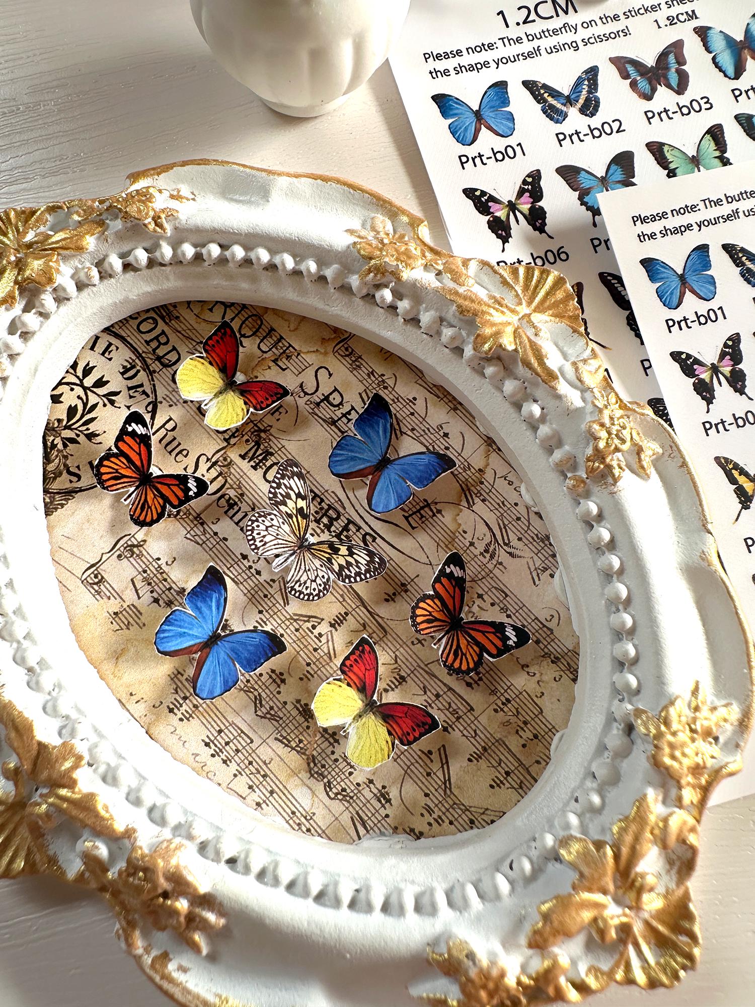 Mini Butterfly Stickers for Miniature Scene DIY Projects or Dollhouse ...