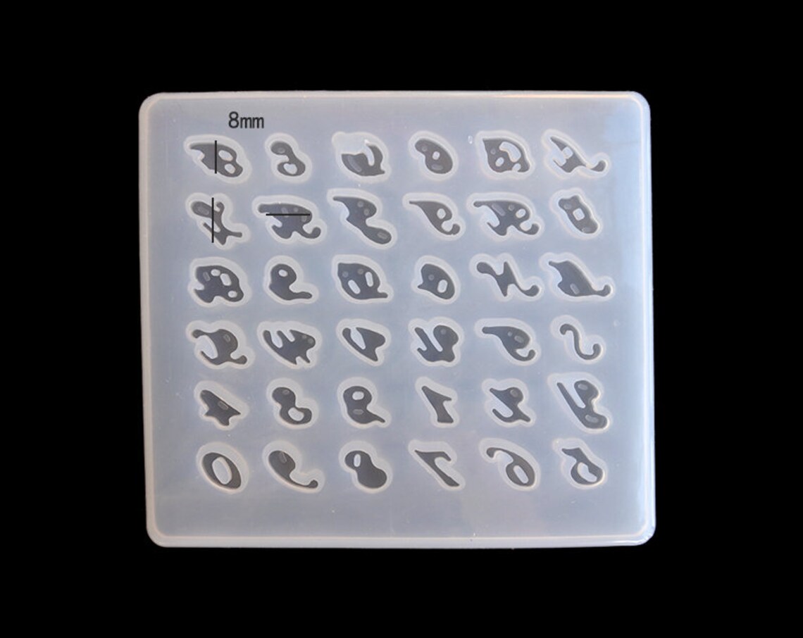 Capital Lowercase Alphabet Letter Number Silicone Mold for Resin, Molds ...
