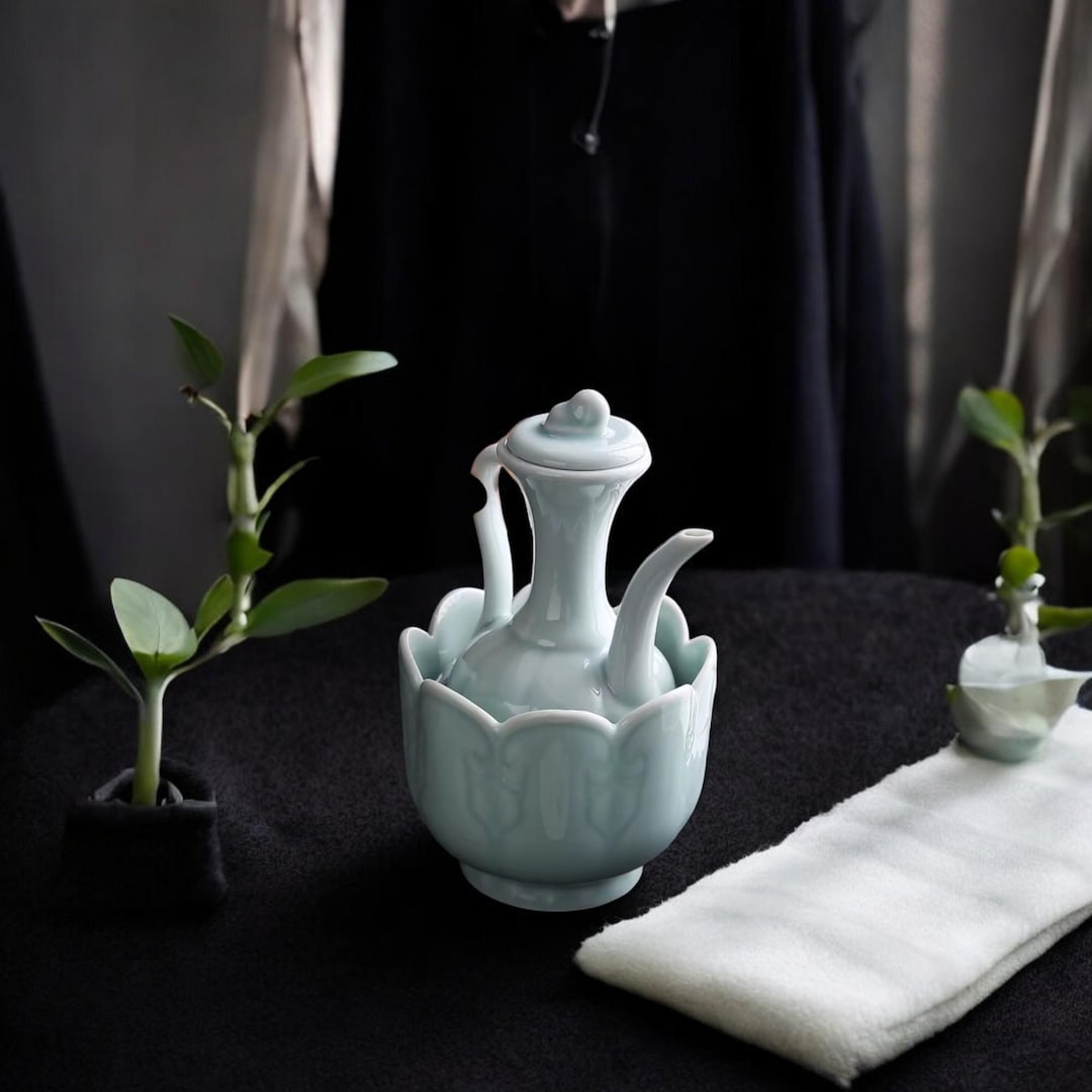 Imitation Song Dynasty Ceramic Wine Pot - Cup Set – Tianqing Glazed ...