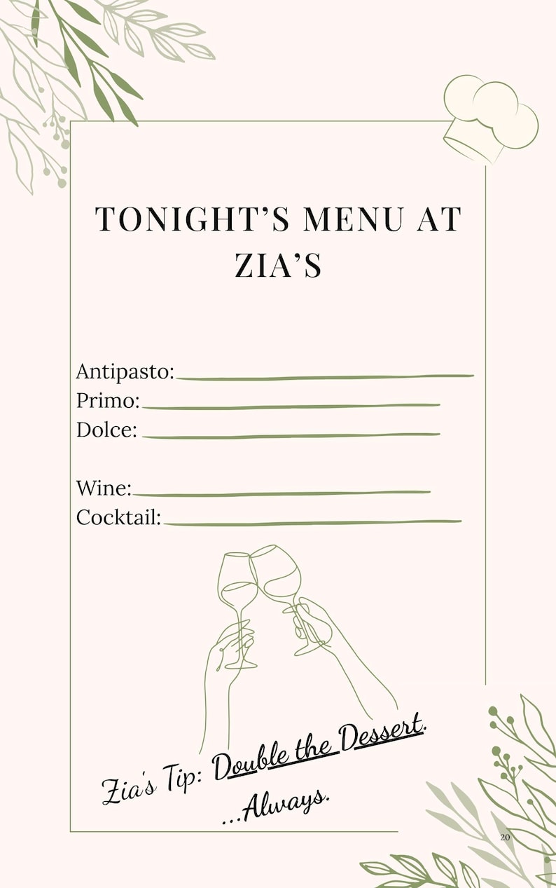 Italian Dinner Party Kit | Printable Recipes, Wine Pairings, Cocktail ...