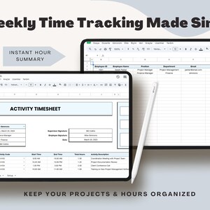 Employee Timesheet Google Sheet Template: Daily Activity & Work Hours ...