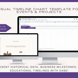 Editable Timeline Chart Google Sheets Template | Project & Event ...