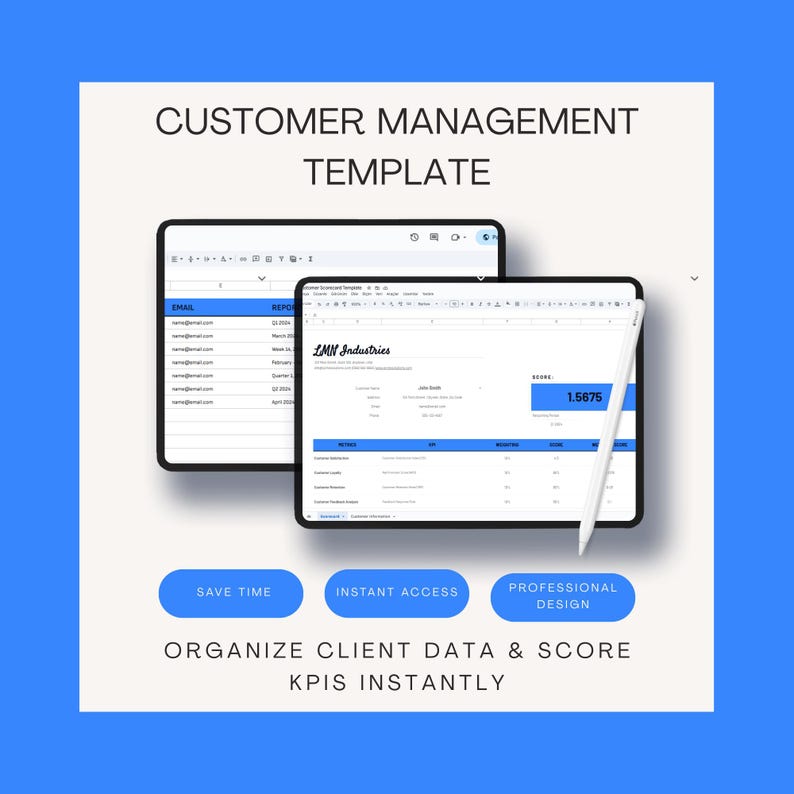 Customer Scorecard Template | KPI Tracker | Client Satisfaction ...