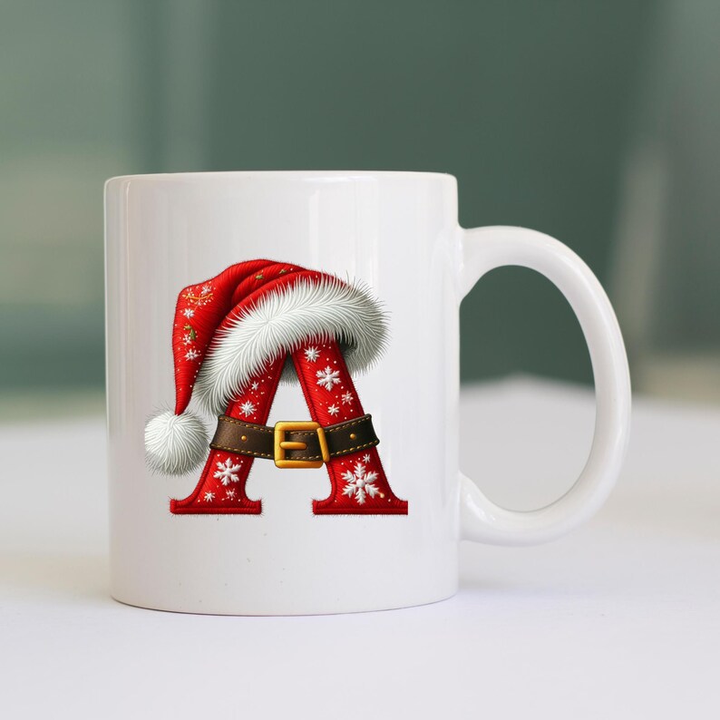 Santa Hat Alphabet Clipart Set |high Resolution PNG | Transparent ...