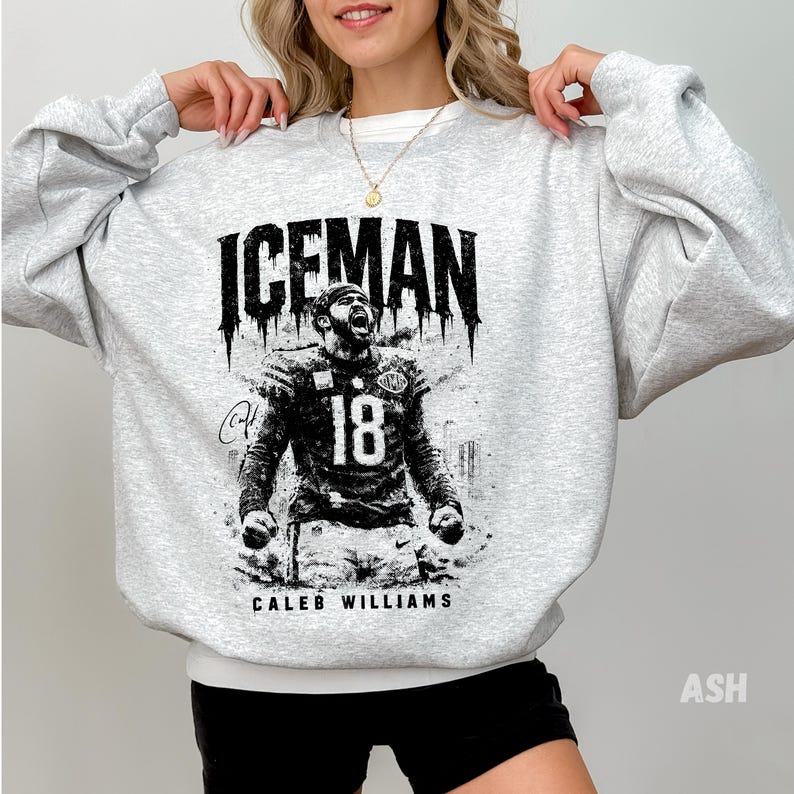 Caleb Williams Iceman Hoodie Sweatshirt Shirt, Number 18 Football Fan ...