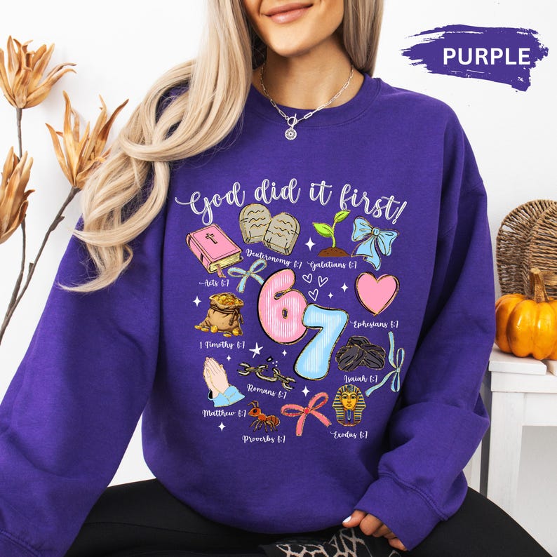 God Did It First Sweatshirt, Christian Bible Verse Pullover - Etsy