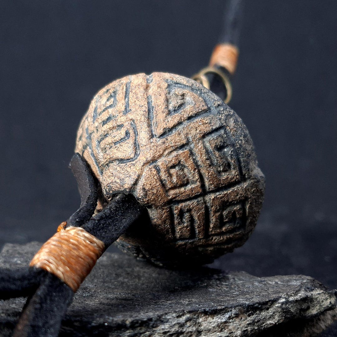 Unique Ancient Scythian Age Big Stone Bead Inlaid With Infinity Solar ...