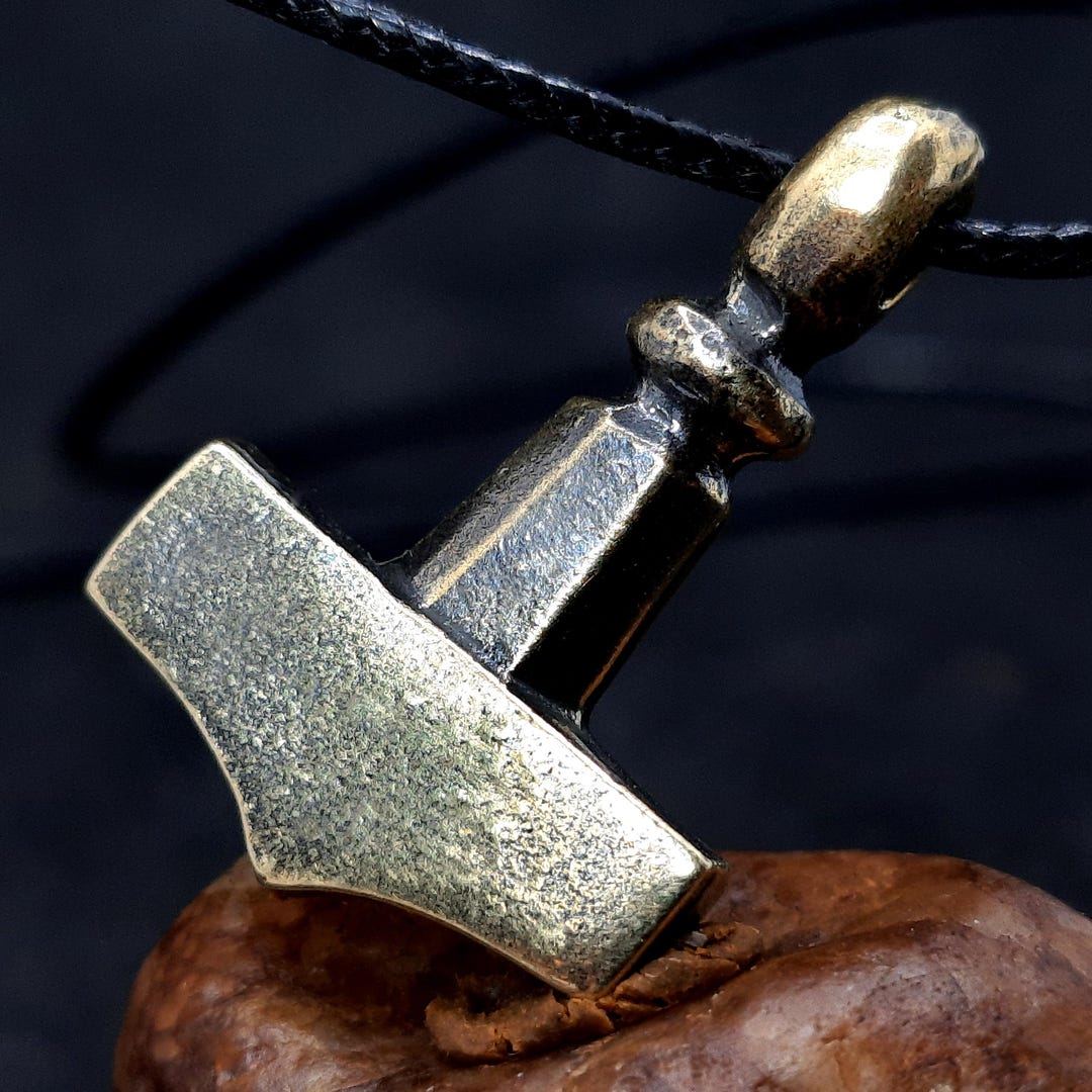 Bronze Thor Hammer Mjolnir From Bullets War in Ukraine, Viking Amulet ...