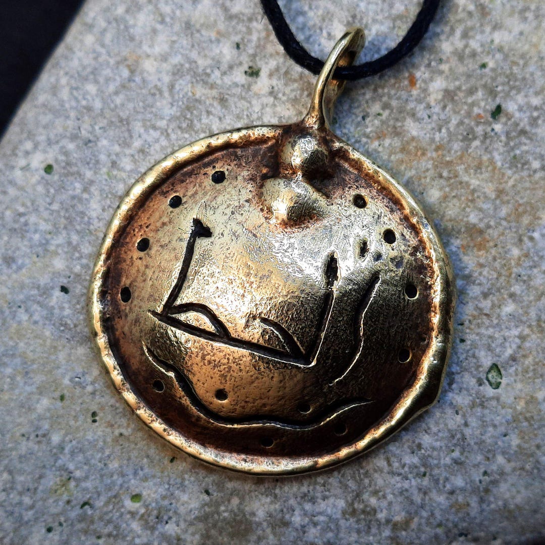 Ancient Hieroglyph Tatar Artifact 13th Century AD. Bronze Medieval ...