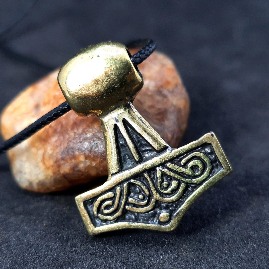 Bronze Thor Rune Hammer Mjolnir From Bullets War in Ukraine, Celtic ...