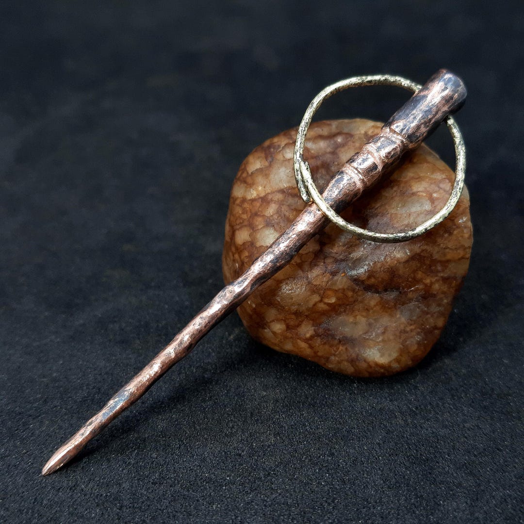 Ancient Bronze Needle With Ornaments and Ring of Viking Age, Unique ...