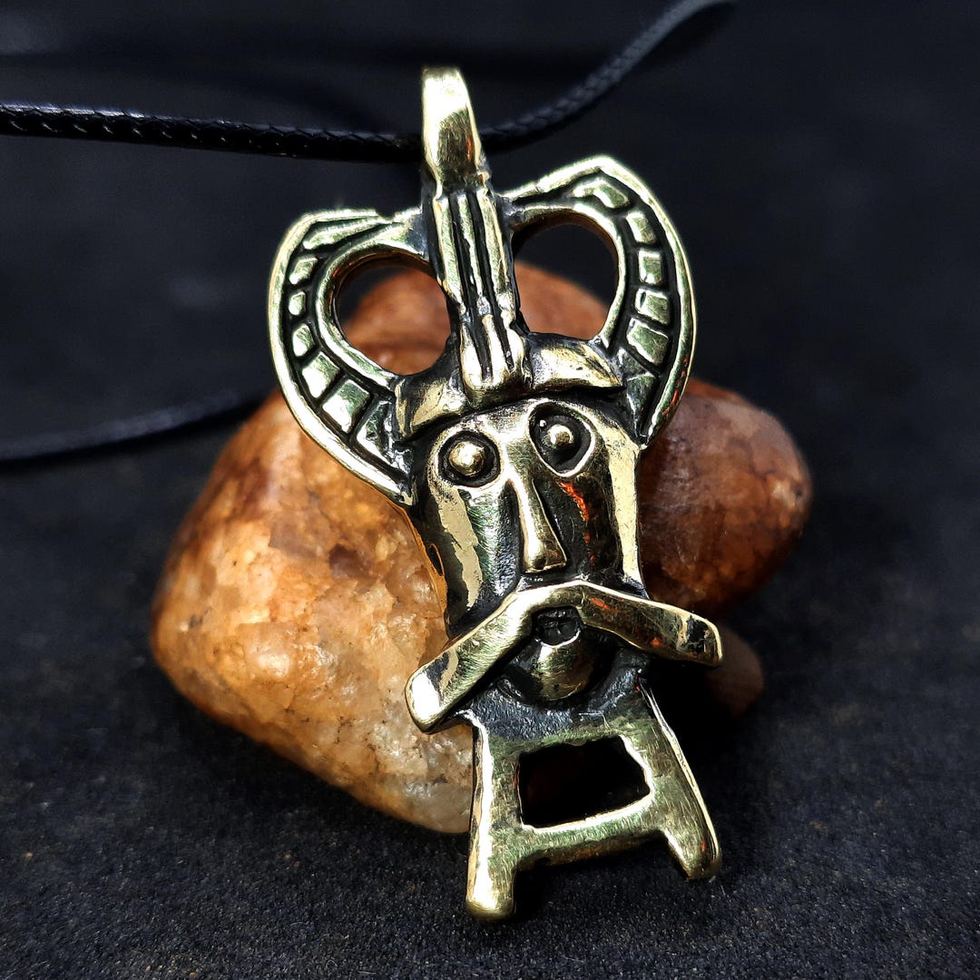 Bronze Odin Mask Pendant Made From Bullets War in Ukraine. Viking ...