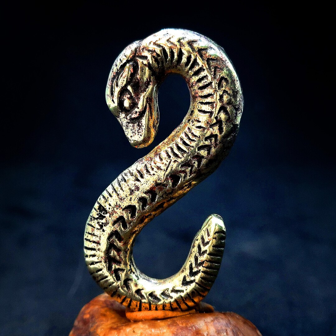 Ancient Viking Age Snake Amulet. Slavic Bronze Artifact Viper 11th ...
