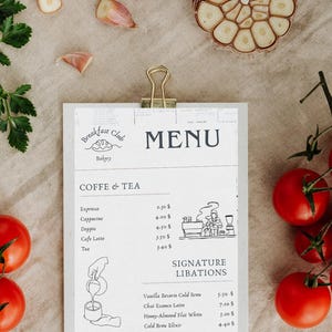 Editable A4 Double-sided Menu Canva Template – Perfect for Cafés ...