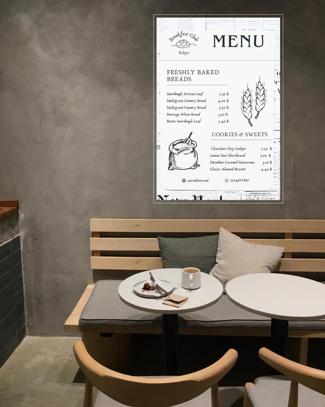 Editable A4 Double-sided Menu Canva Template – Perfect for Cafés ...