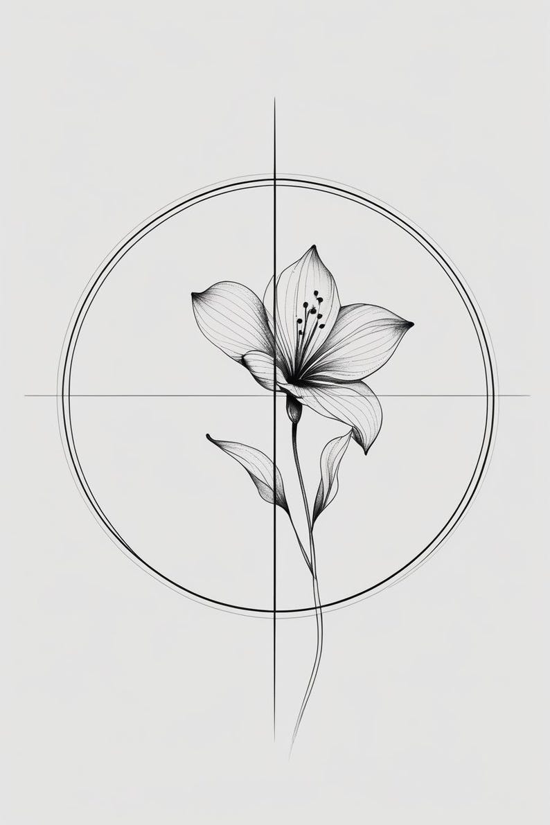 50 Minimal Floral Tattoo Designs | Fine Line Botanical Ink | Elegant ...