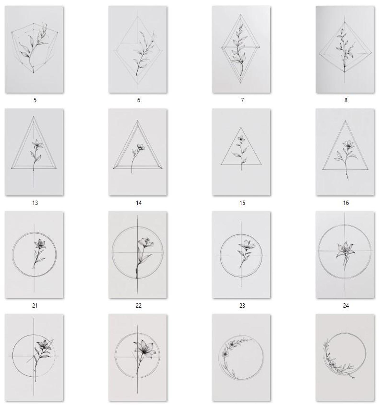 50 Minimal Floral Tattoo Designs | Fine Line Botanical Ink | Elegant ...