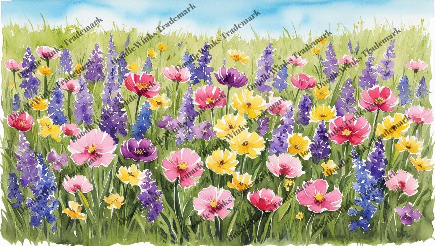 Watercolor Spring Clipart | Floral PNG Bundle | Hand-painted Flowers ...