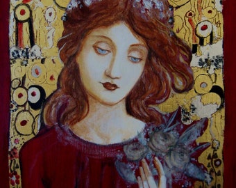 Persephone Kore Goddess Pagan Lilies Fine Art Print - Etsy