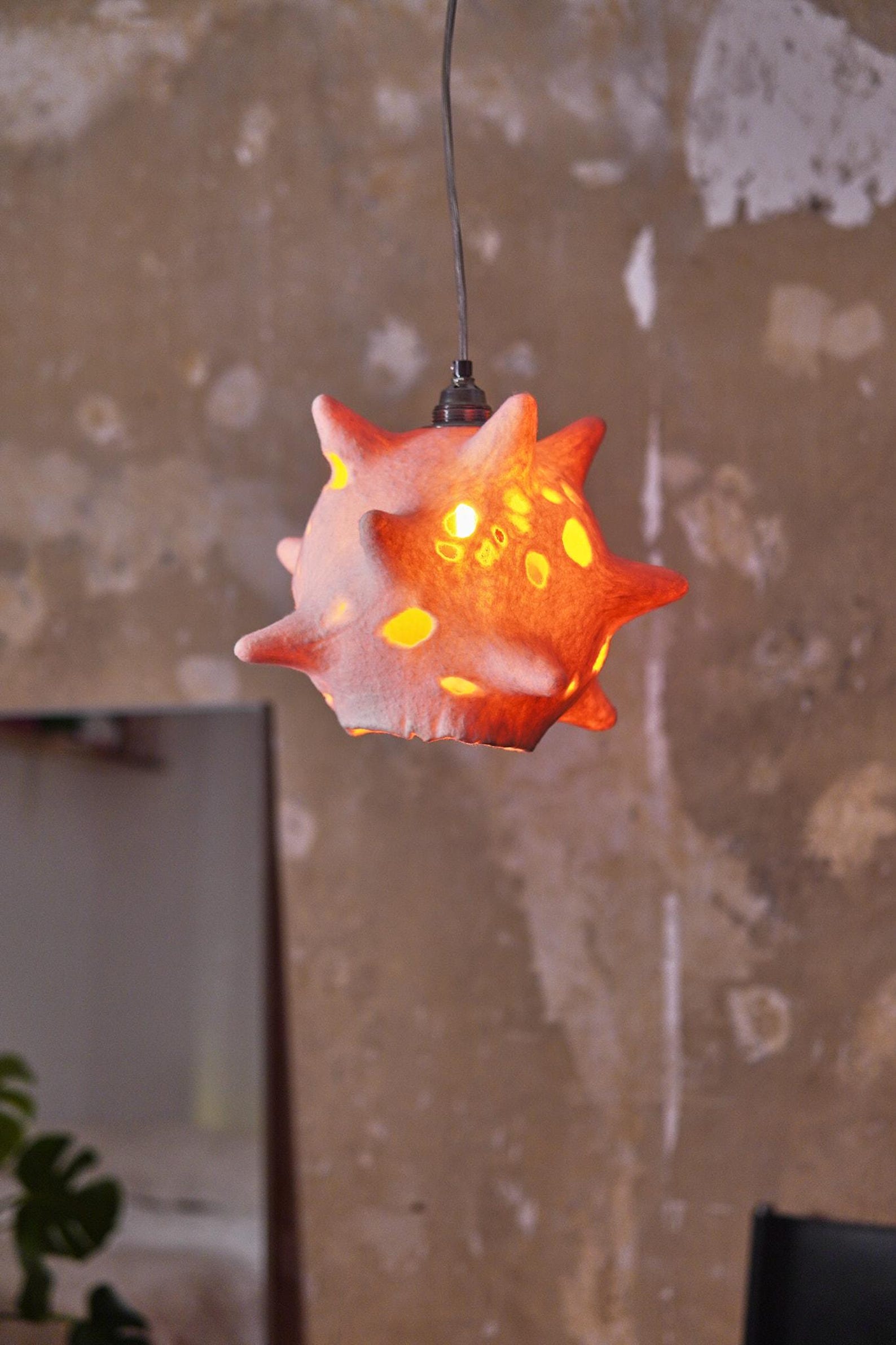 Original Medium Felted Lampshade - Gela Gruyère Model Filzlicht - Etsy