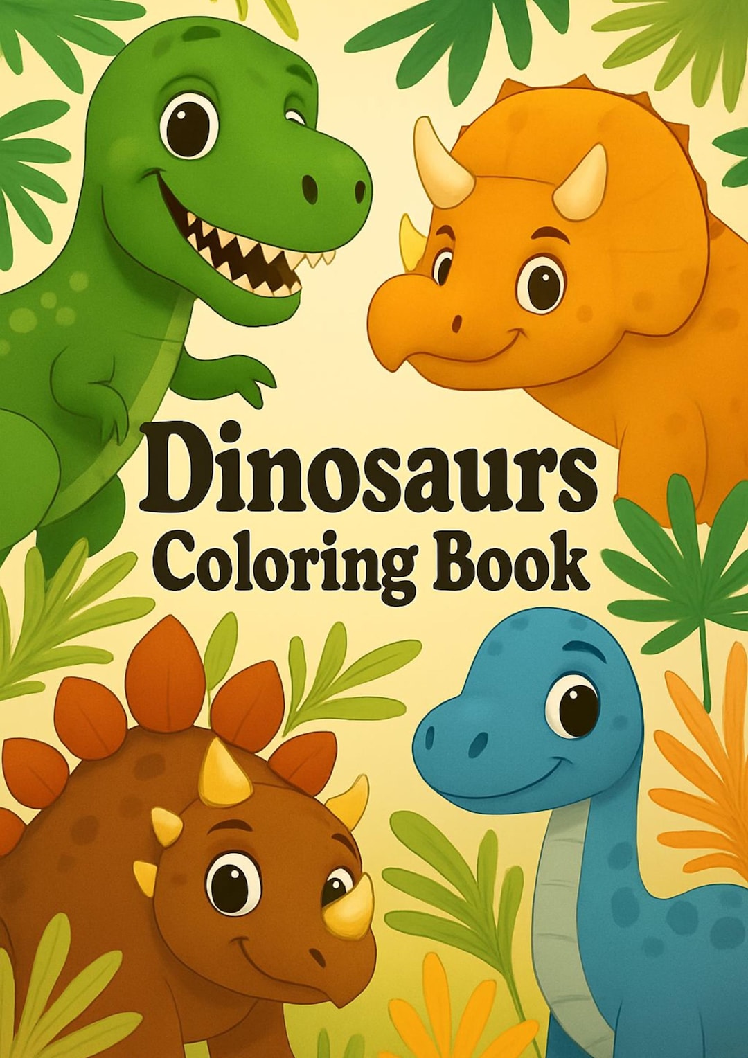 Dinosaurs Coloring Book | 15 Pages | Instant Download PDF | Size A4 ...