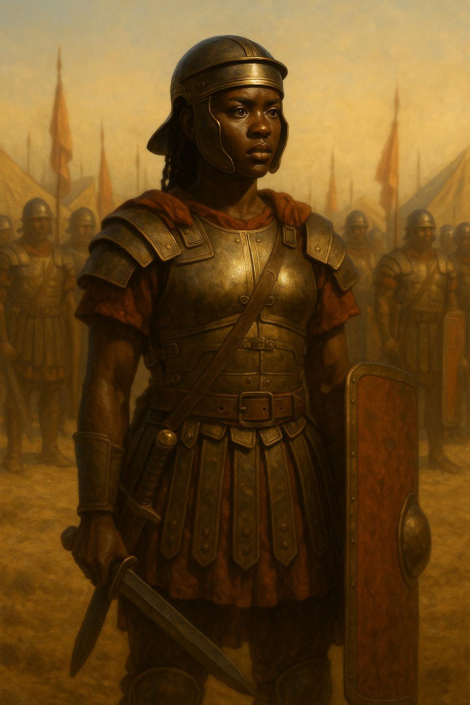 African Roman Female Warrior 1 | Digital Art Print | Historical Fantasy ...