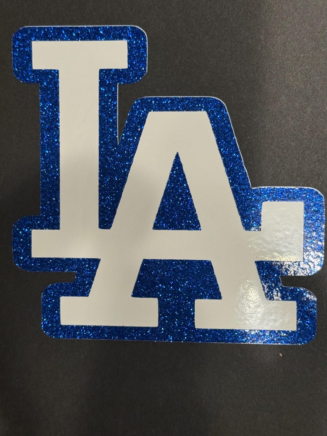 Los Angeles LA Logo Vinyl Decal: Blue Glitter Car, Laptop Sticker - Etsy